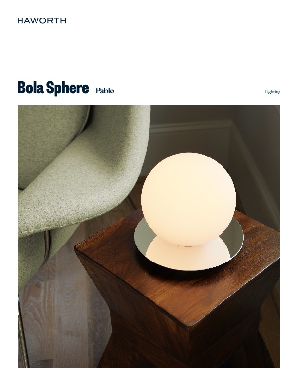 Bola Sphere Product Sheet | Details Page | Haworth